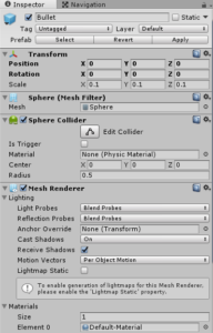 UnityのTrailRendererを使って弾の軌跡を表示する | Unityを使った3Dゲームの作り方（かめくめ）